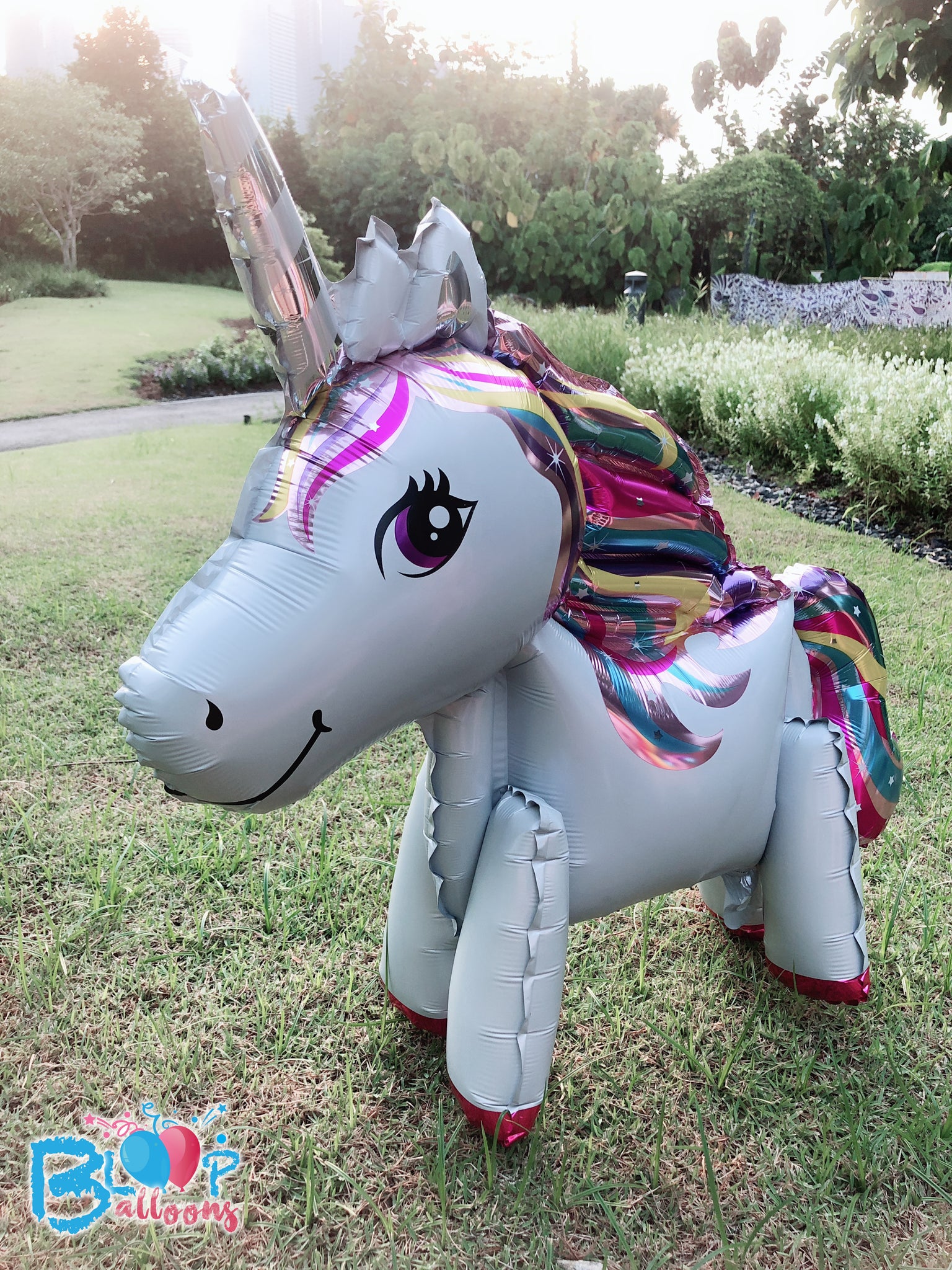 Classic Rainbow 3D Unicorn Walker | Bloop Balloons Singapore