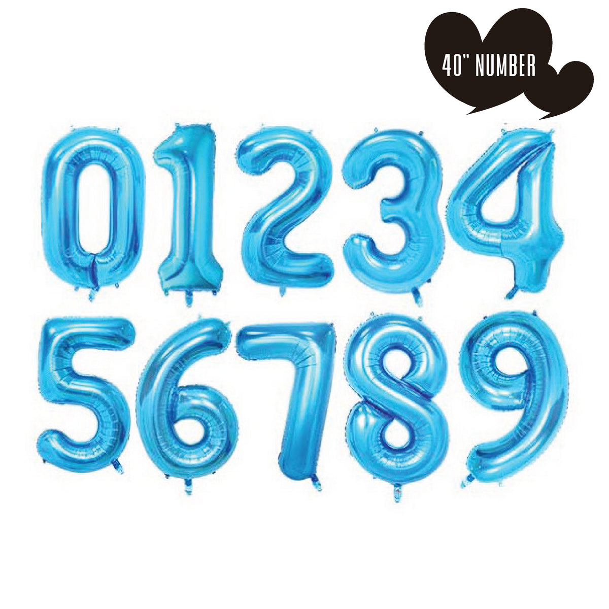 40inch Blue Number Balloons | Bloop Balloons Singapore
