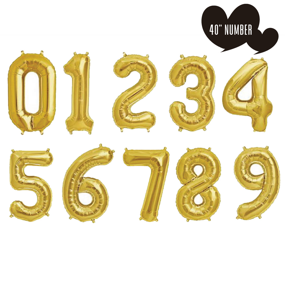 40inch Gold Number Balloons | Bloop Balloons Singapore