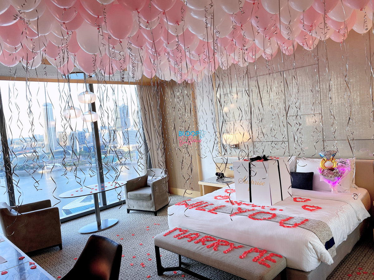 Proposal Hotel Room Decoration | Bloop Balloons Singapore
