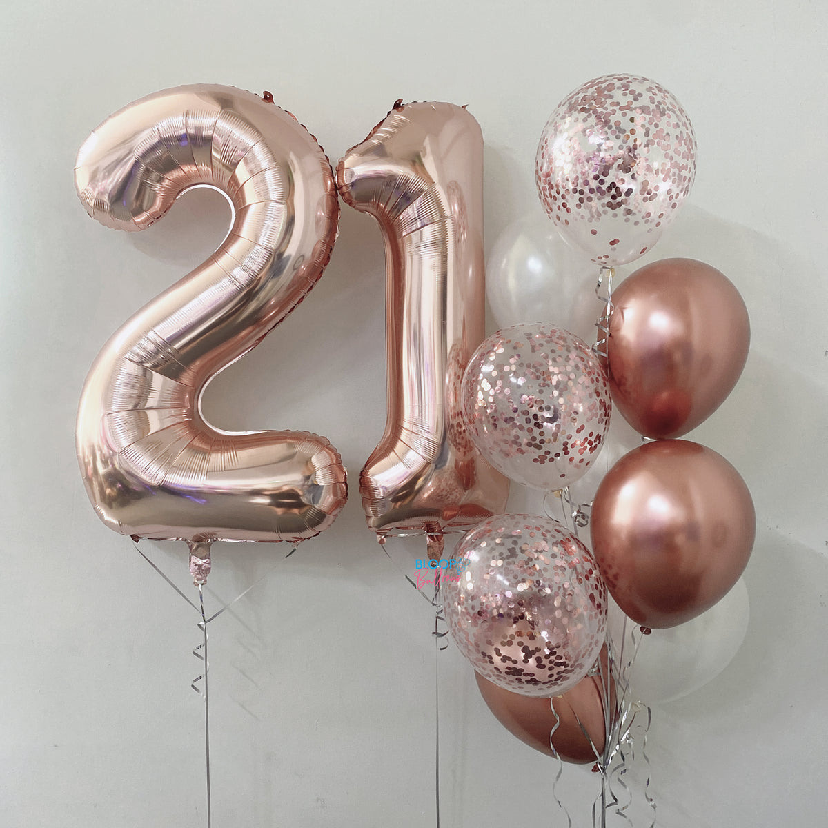 40'' Rose Gold Number Balloon Bundle Set | bloopballoons.com – Bloop ...