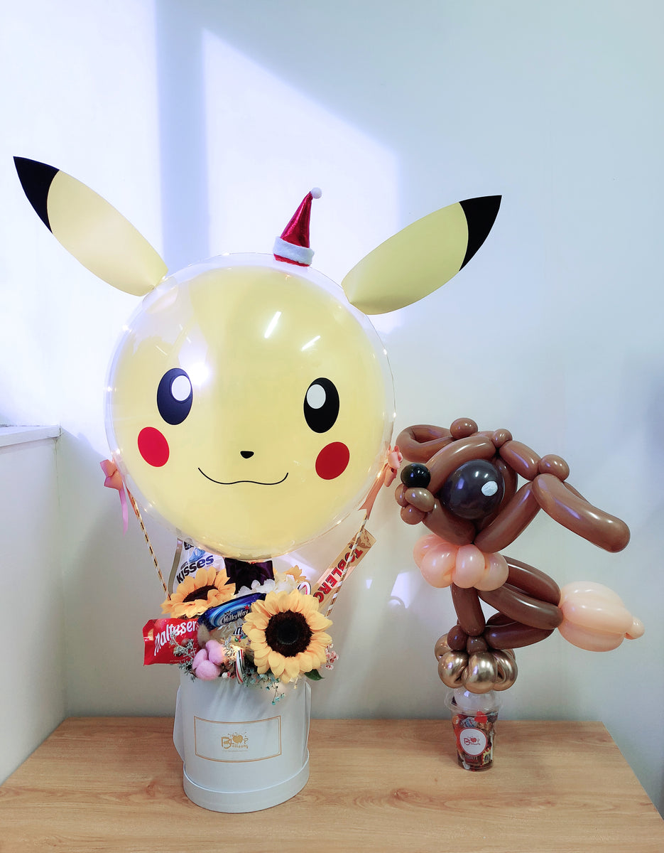 3D Hot-Air-Balloon Flower Box | Bloop Balloons Singapore